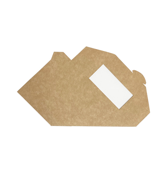 Envase de Cartón Kraft con Ventana Sándwich Simple 125x38x125mm (500 Uds) Envase de Cartón Kraft con Ventana Sándwich Simple 125x38x125mm (500 Uds)